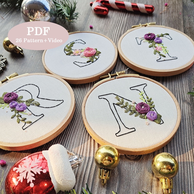 Letter Embroidery Pattern - Etsy