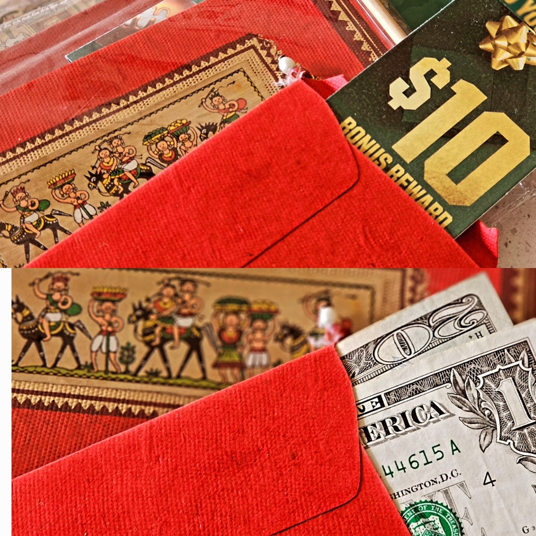 HANDMADE Festive Gift Cards Envelopes, Money Envelopes Pattachitra Art ...