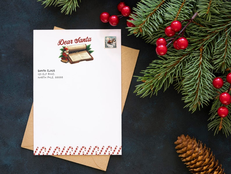 Letter to Santa Template and Letterhead Perfect for Kids' Letters to ...