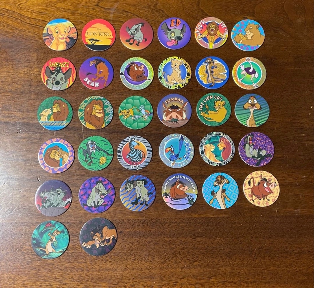 Vintage Lot of 32 Disney’s the Lion King Pogs ~ 1995 - Etsy