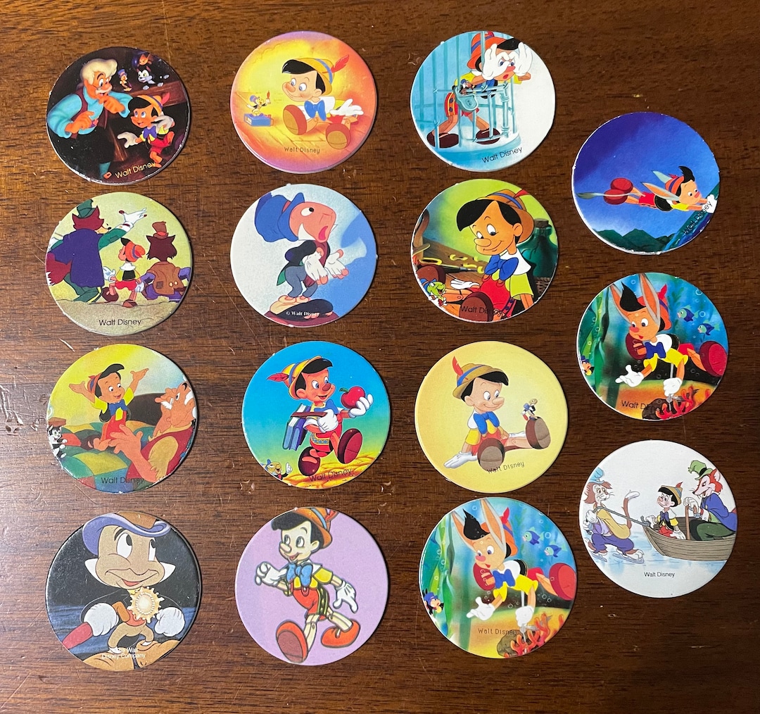 Vintage Lot of 15 Walt Disney Pinocchio Pogs ~ 90’s - Etsy