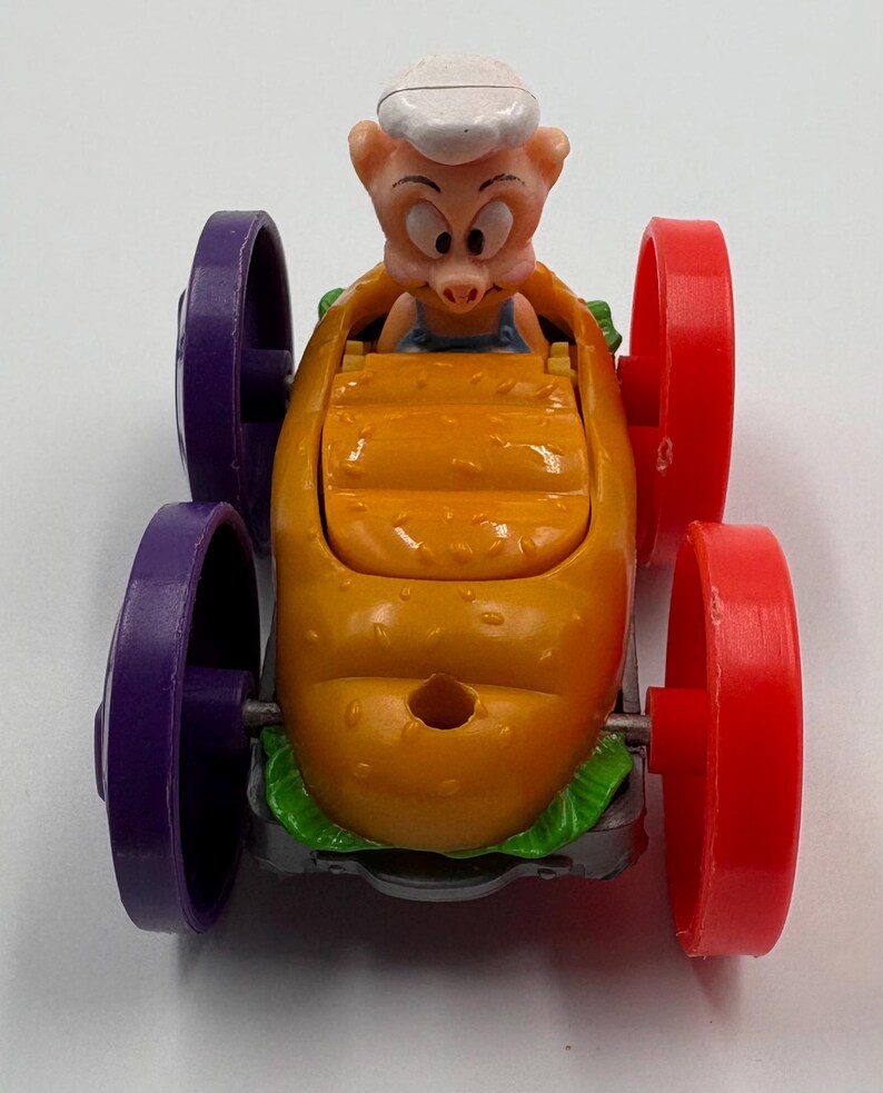 Vintage Mcdonald’s Tiny Toons Dizzy Devil/hamton J. Pig Flip Car Happy ...