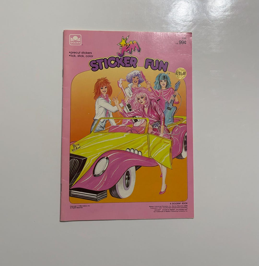 Vintage Jem Sticker Fun Book 1986 - Etsy
