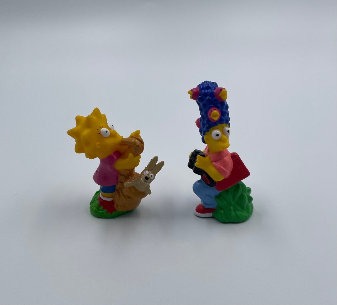 Vintage Simpsons Lisa and Marge Burger King Rubber Meal Toys 1990 - Etsy