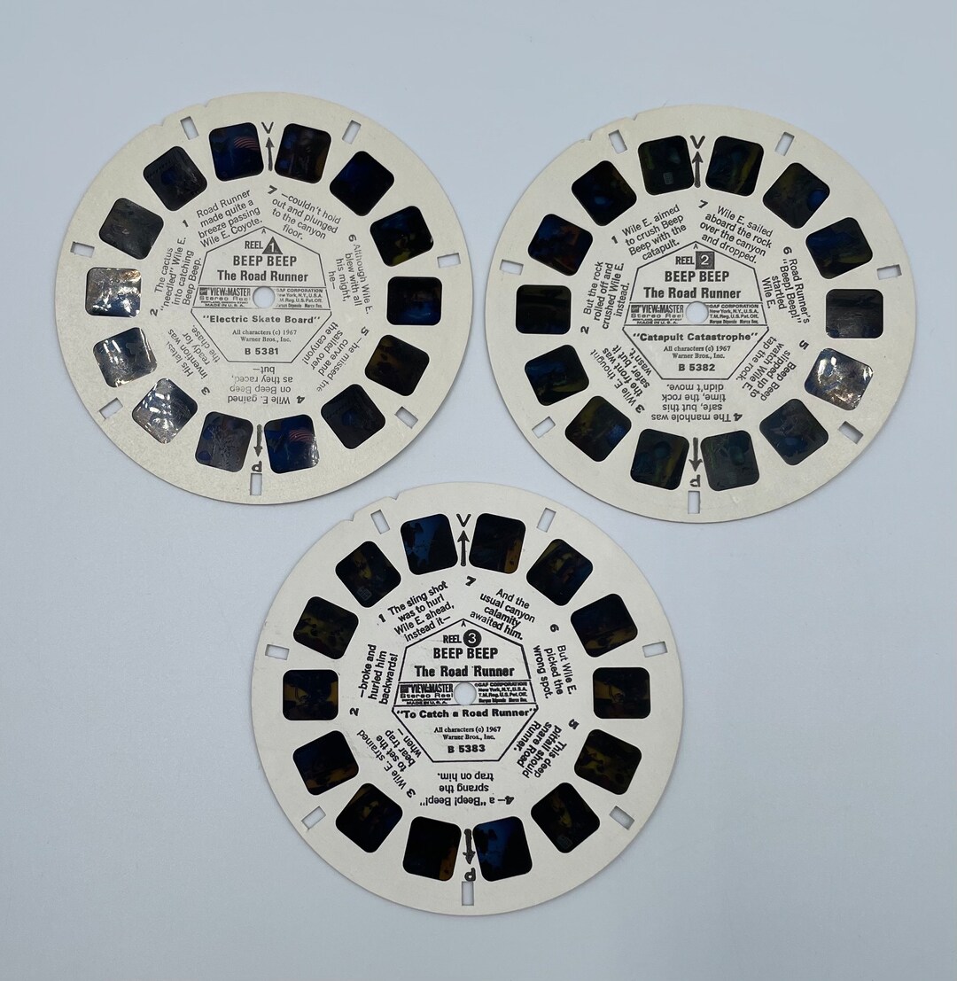 Vintage View Master Reels ~ Beep Beep the Road Runner ~ 1967 - Etsy