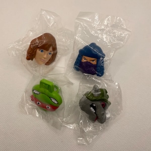Vintage Teenage Mutant Ninja Turtles Rings ~ Cereal Toys ~ TMNT You ...