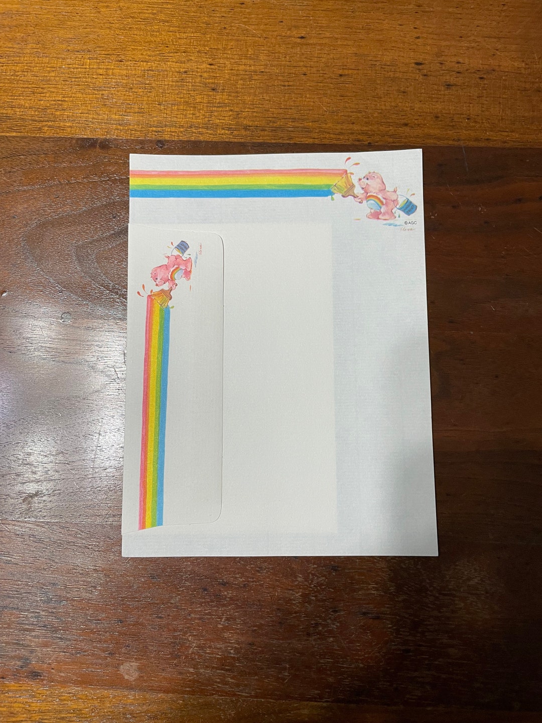 Vintage Care Bears Stationary Set Paper/envelope 80s - Etsy