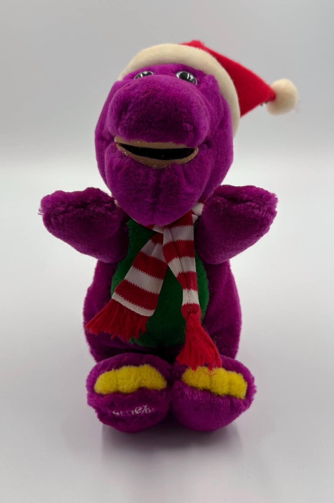 Vintage Barney Christmas Plush Doll 1992 - Etsy