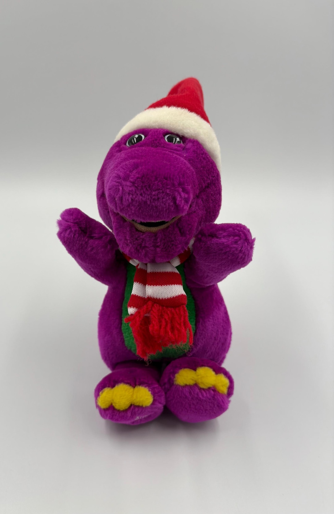 Vintage Barney Christmas Plush Doll 1992 - Etsy