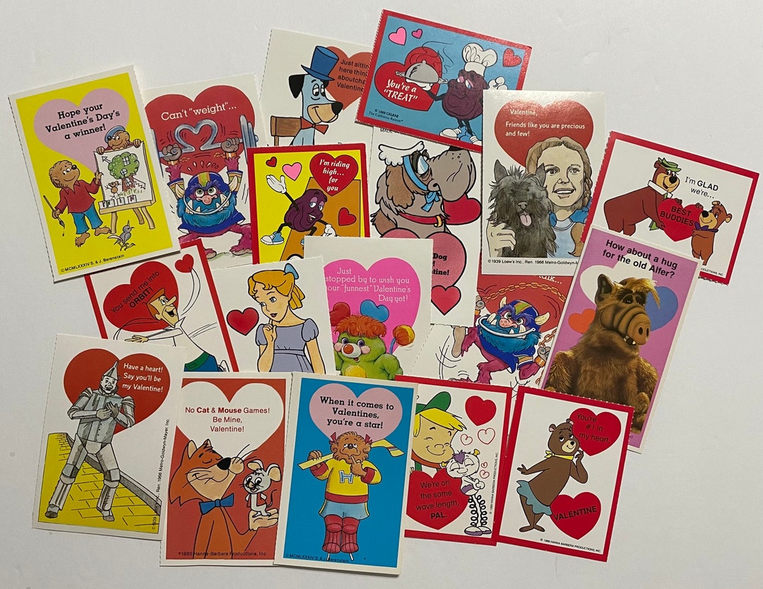 Vintage 80s Valentines Day Card Packs Lot of 8 Random Valentines - Etsy