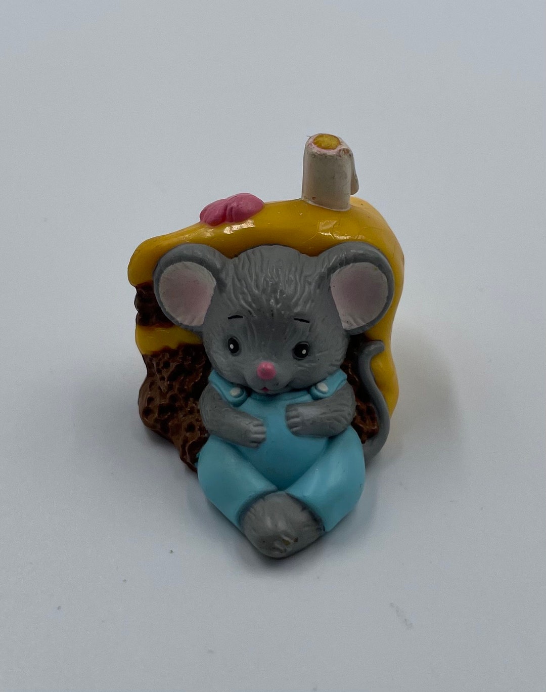 Vintage Avon Mouse Cake Merry Messenger Pomette Miniature Figurine 80’s ...