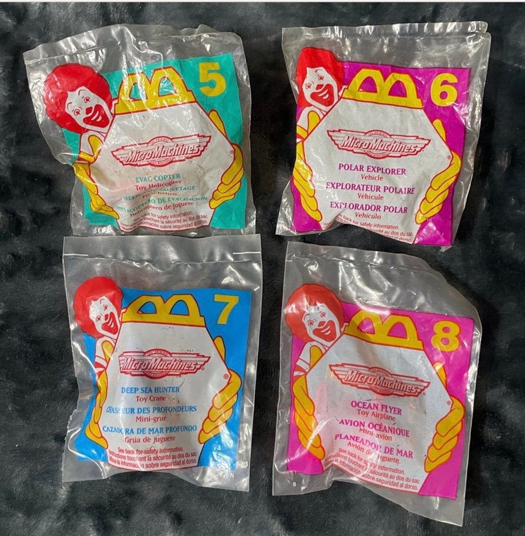 Vintage Mcdonald’s Happy Meal Toys Micro Machines Lot of 4 1996 - Etsy