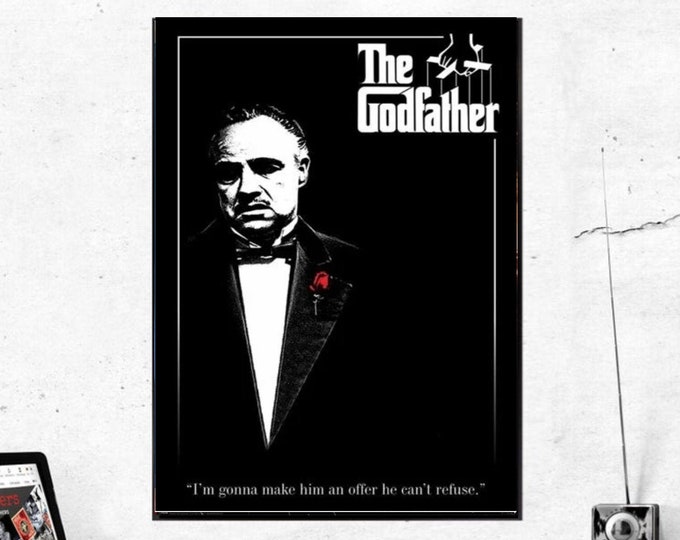 The Godfather Red Rose Movie Poster 24 X 36 - Etsy