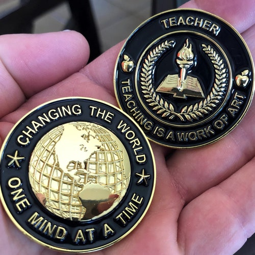 Teacher Appreciation Challenge Coin - Etsy
