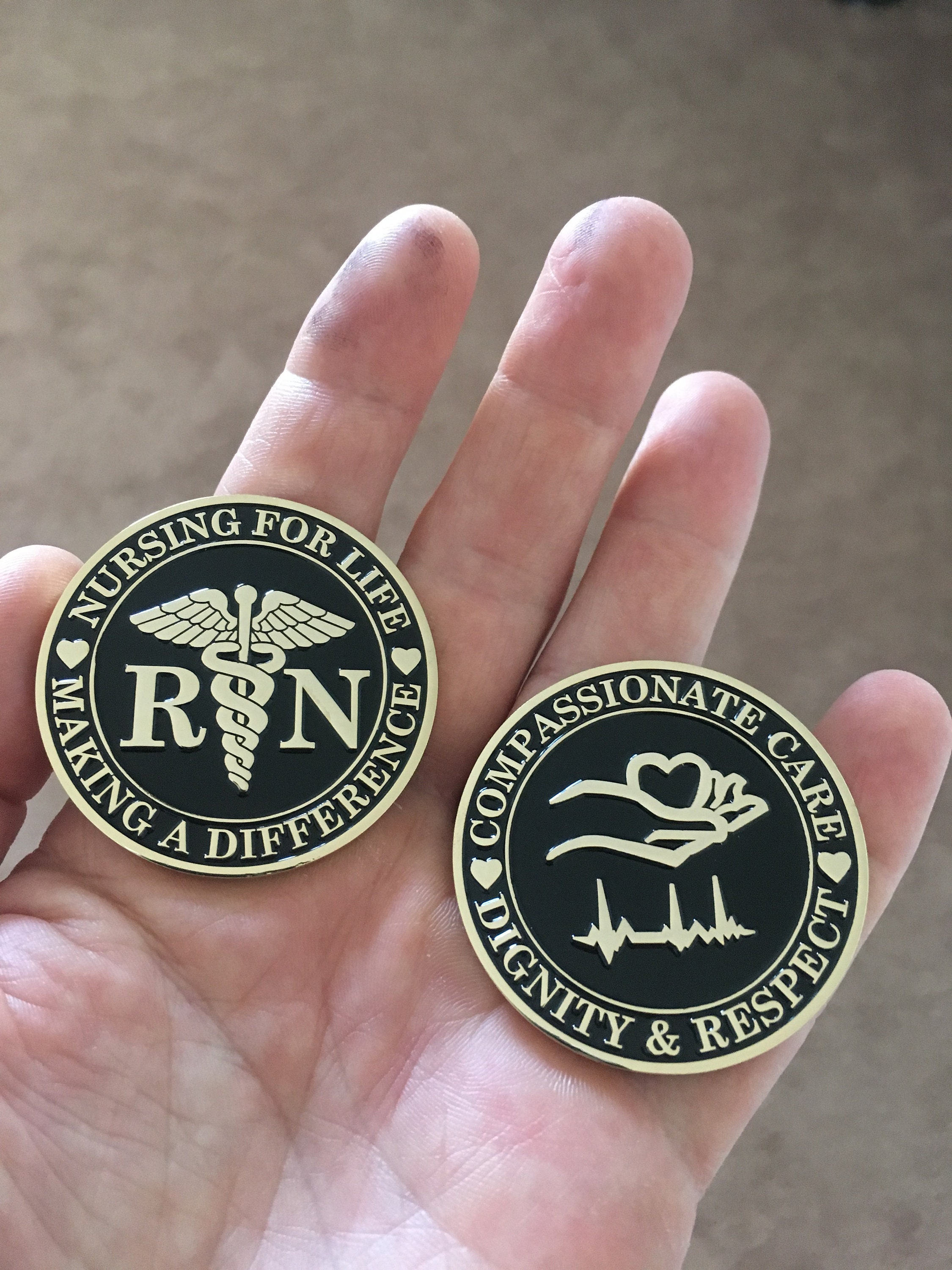 PACK of FIVE- RN Nurse Challenge Coin - Etsy