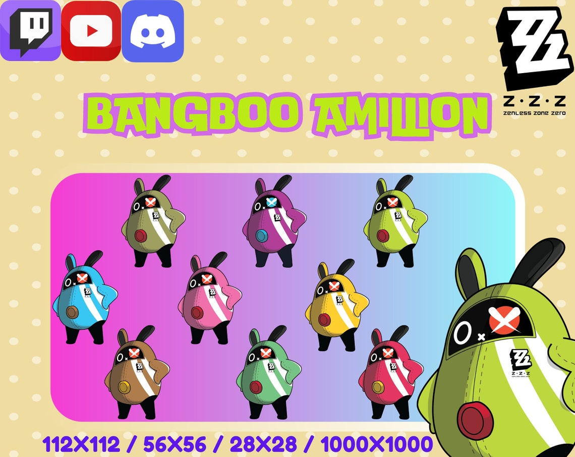 Emote Zenless Zone Zero Twitch Discord Youtube Streaming / Bangboo ...