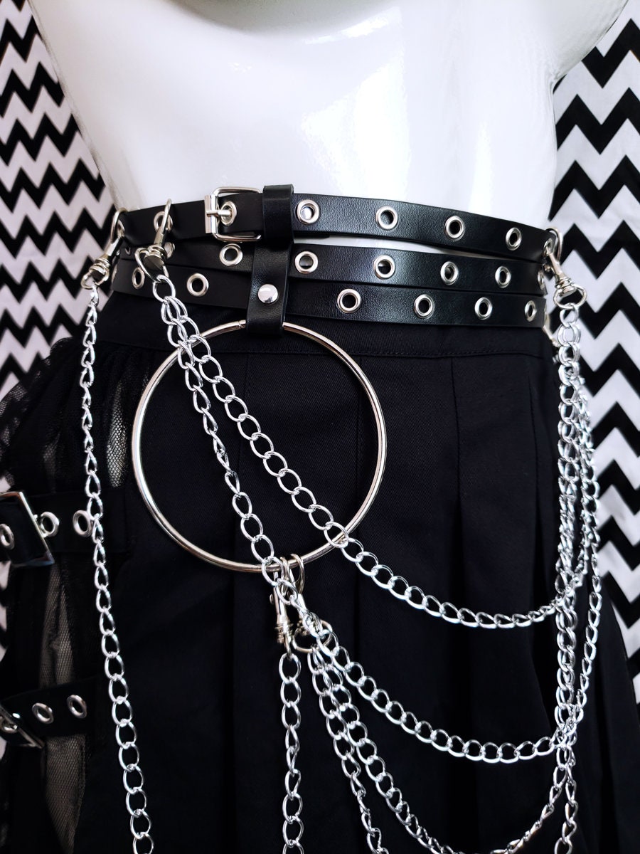 Hardcore Vegan Leather Belt / Punk Goth Gothic Grunge Kawaii - Etsy