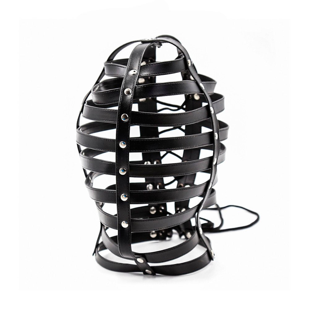 Strap Me Down Mask Hood / Vegan Leather / BDSM Bondage Sadist - Etsy ...
