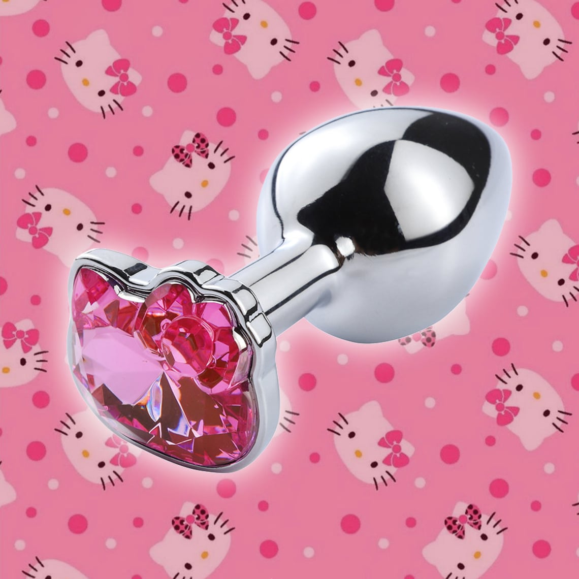 Hello Kitty Jewel Crystal Metal Butt Anal Plug Bdsm Bondage Etsy
