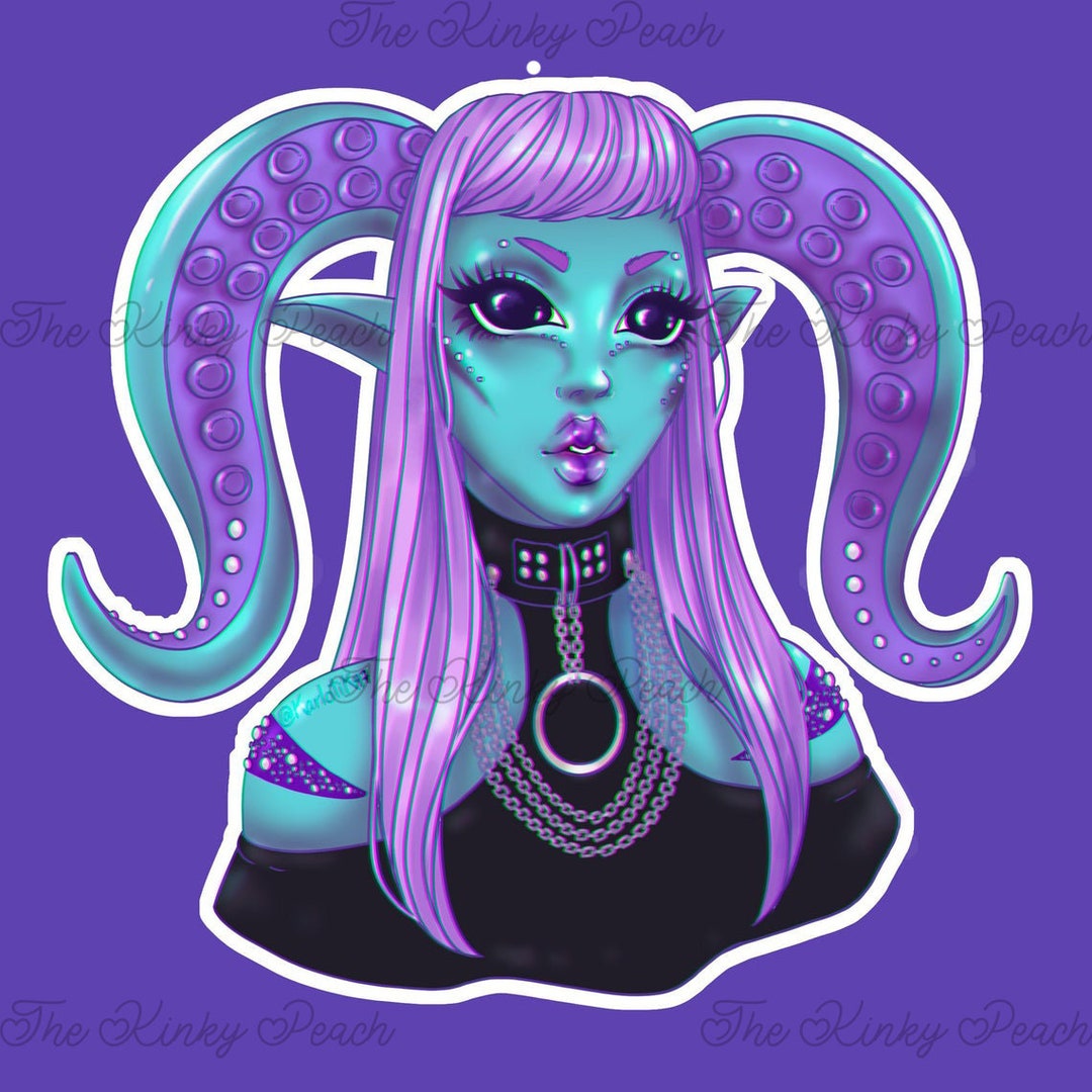 Area 51 Alien Goth Pixi Sticker / Sci-fi Fantasy Horror Goth Punk ...
