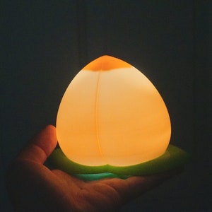 Peach Night Light: 3D Printed Fruit LED Desk Lamp - Etsy