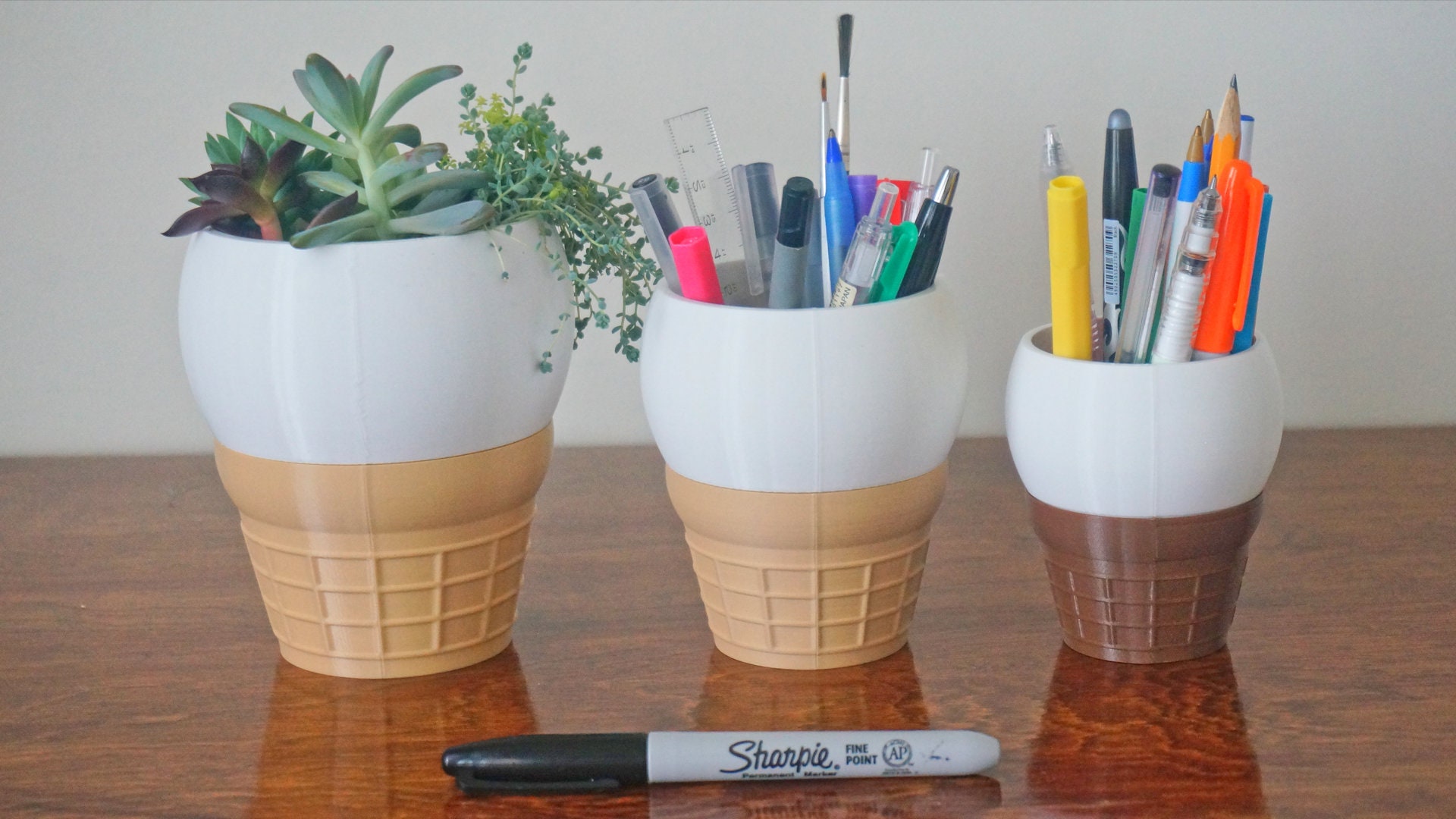 Ijs Pen Potlood houder of planter Succulent Planter Cactus - Etsy België