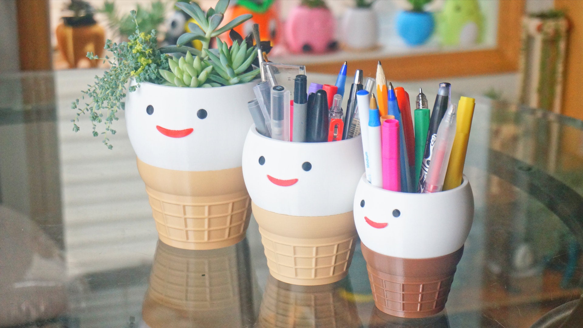 Ijs Pen Potlood houder of planter Succulent Planter Cactus - Etsy België