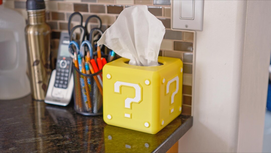 Question Block Tissue Box Cover: Gamer Room Decor - Etsy