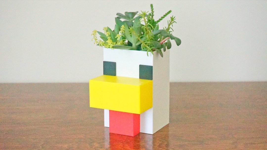 Minecraft Chicken Planter / Pencil Pen Holder, Minecraft Mojang Bird ...