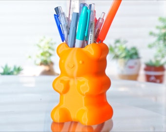 Gummy Bear Mug / Pen Pencil Holder, Teddy Bear Desk Mug, Office Supply ...