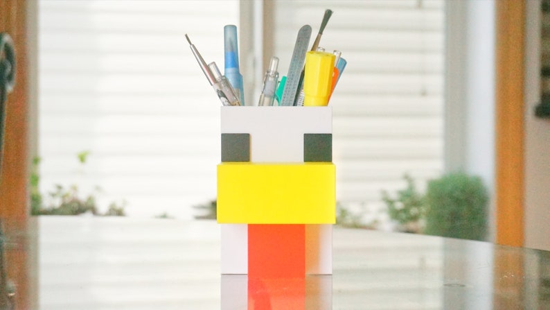 Minecraft Chicken Planter / Pencil Pen Holder, Minecraft Mojang Bird ...