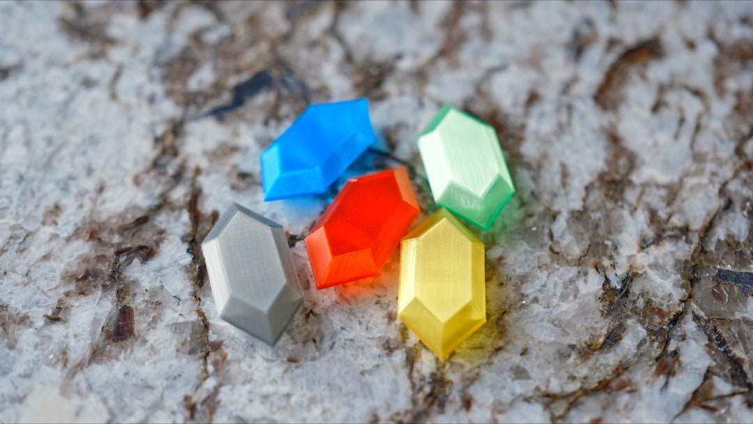 Rupee Gemstone Magnets: Legend of Zelda 3D Print Desk Decor - Etsy