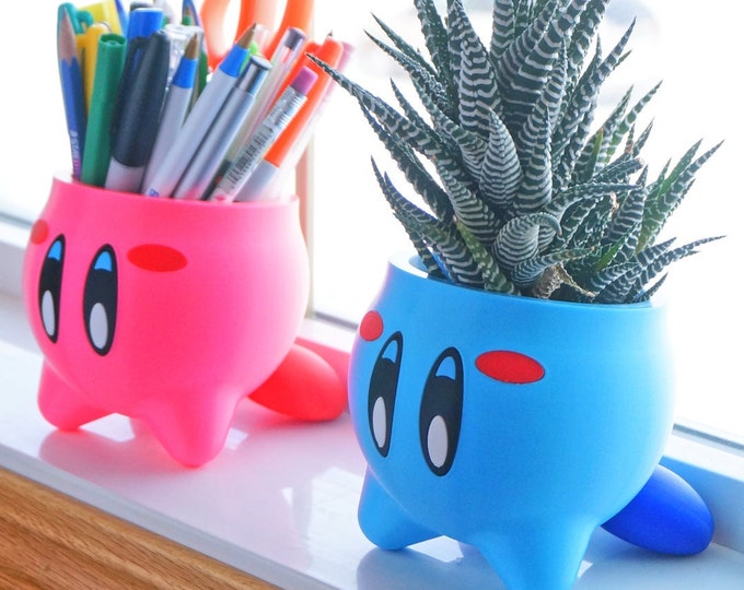 Kirby Planter Kirby Paint Project Gift for Him Succulent Planter Home ...