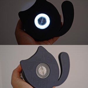 Chubby Cat Holding Ghost Lamp: Halloween LED Night Light - Etsy