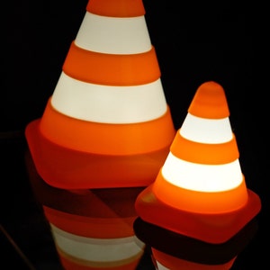 Traffic Cone Night Light: 3D Printed Pylon LED Desk Decor - Etsy