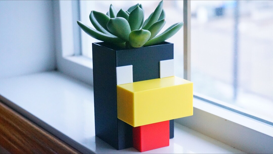 Black Minecraft Chicken Planter / Pencil Pen Holder, Minecraft Mojang ...
