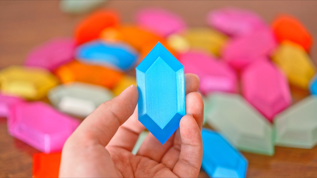 Zelda Rupee Prop: 3D Printed Gamer Gift, Gemstone Decor - Etsy