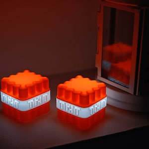 Minecraft TNT LED Light, Pocket Fidget Party Goodie Night Light, Office ...