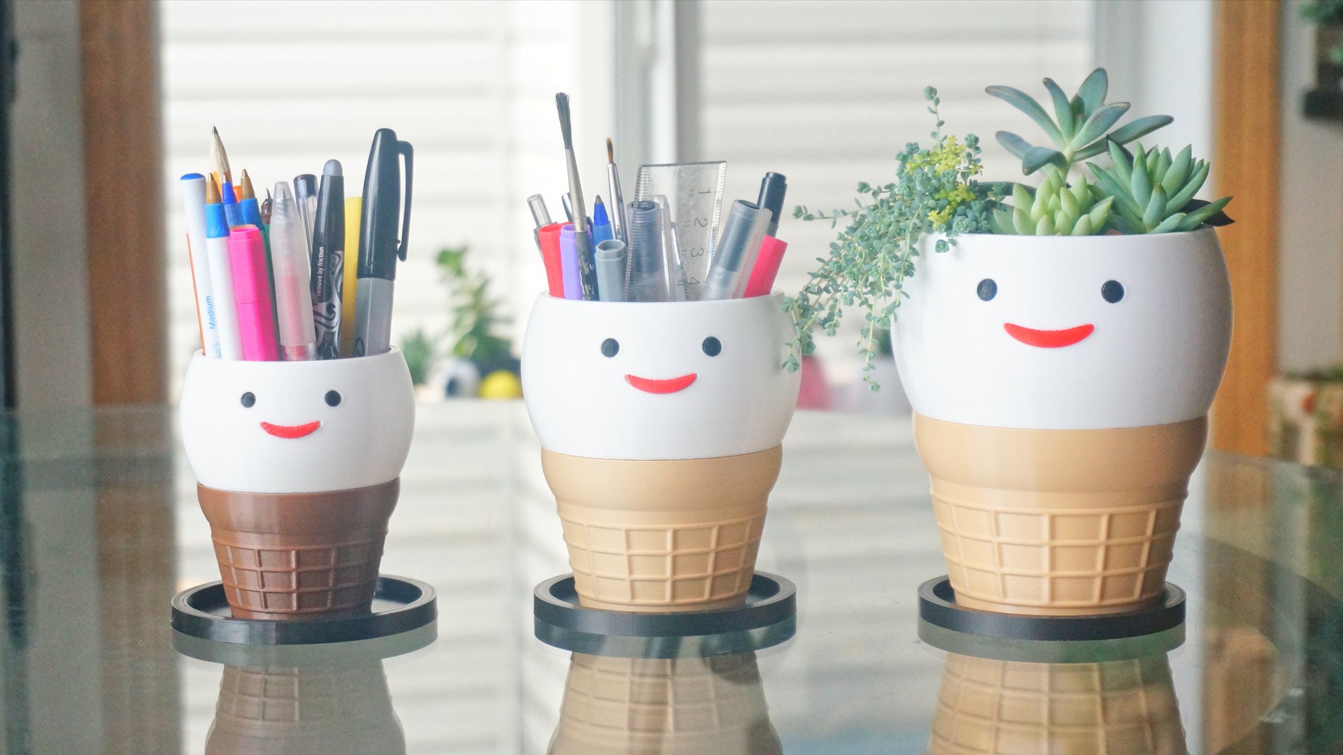 Ijs Pen Potlood houder of planter Succulent Planter Cactus - Etsy België