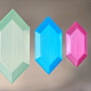 Zelda Rupee Prop: 3D Printed Gamer Gift, Gemstone Decor - Etsy