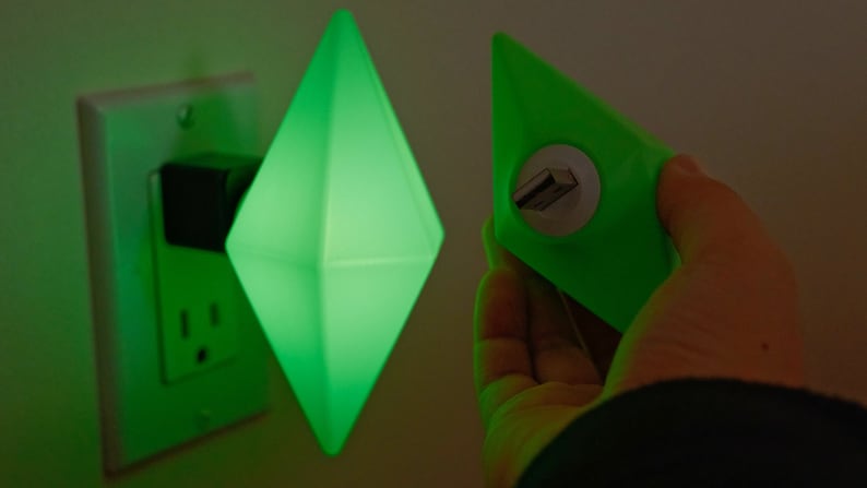 Sims Plumbob USB Night Light: 3D Printed Gamer Decor - Etsy
