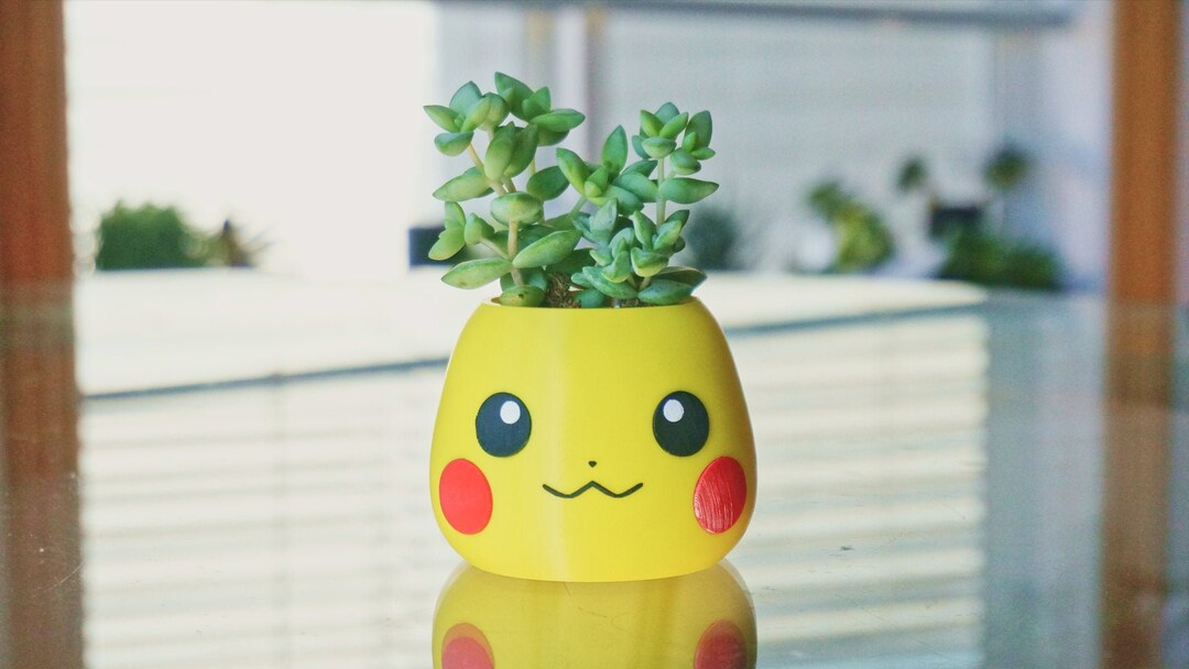 Pikachu Anime Planter With Tail, Pokemon Anime Pen Holder, Cute 3D ...