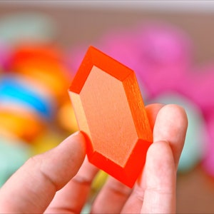 Zelda Rupee Prop: 3D Printed Gamer Gift, Gemstone Decor - Etsy