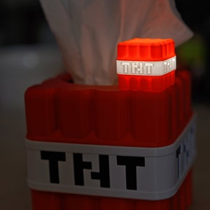 Minecraft TNT LED Light, Pocket Fidget Party Goodie Night Light, Office ...