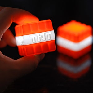 Minecraft TNT LED Light, Pocket Fidget Party Goodie Night Light, Office ...