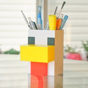 Minecraft Chicken Planter / Pencil Pen Holder, Minecraft Mojang Bird ...
