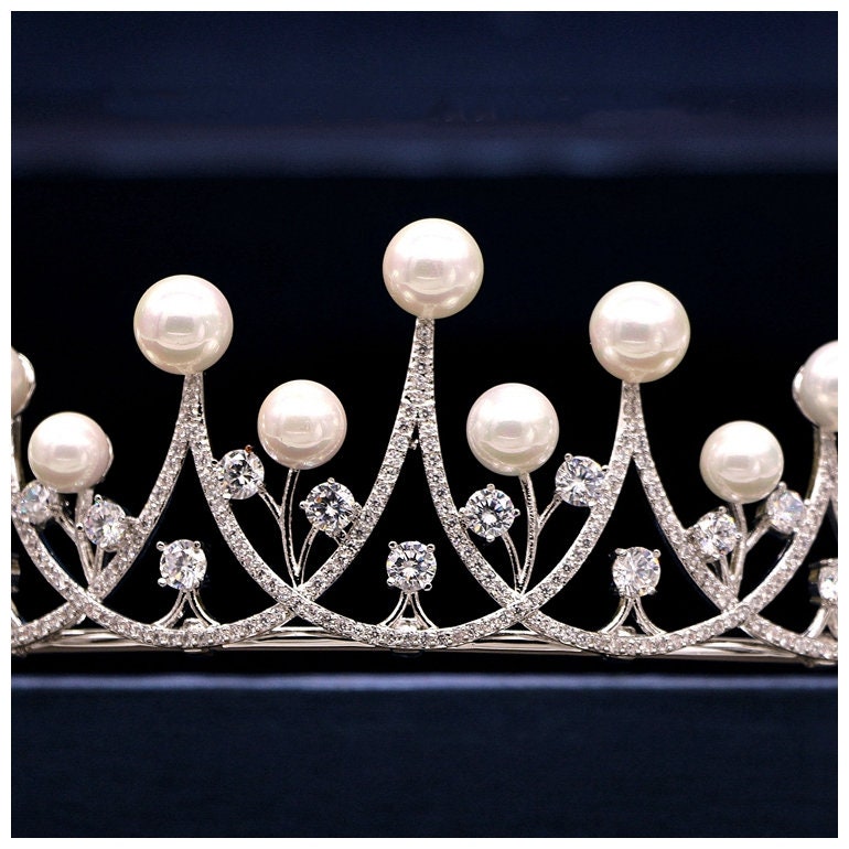 Breathtaking Pearl Wedding Tiara Pearl Tiara Silver Tiara | Etsy