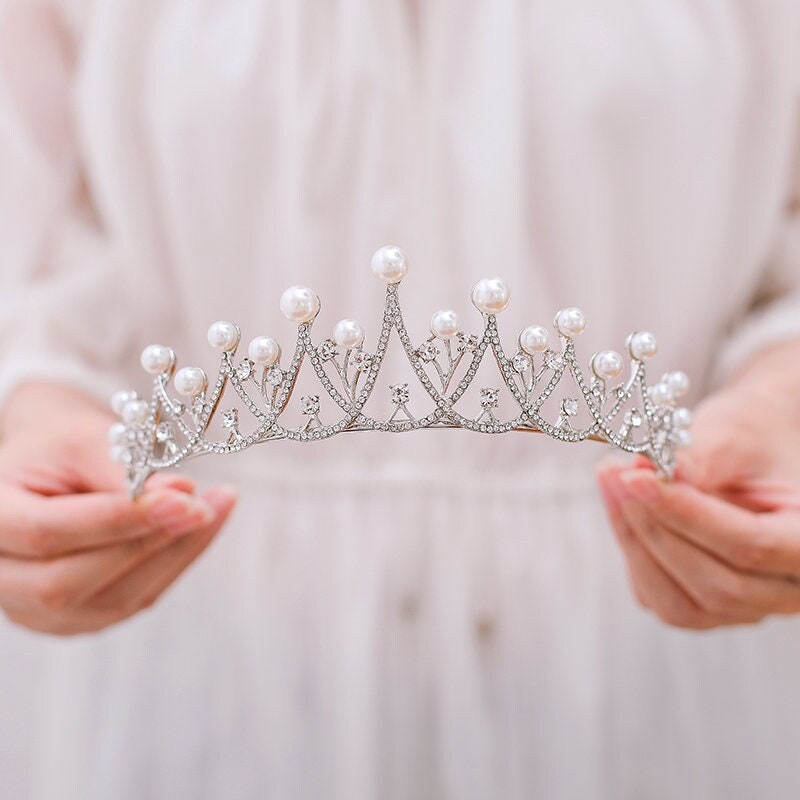 Breathtaking Pearl Wedding Tiara Pearl Tiara Silver Tiara | Etsy