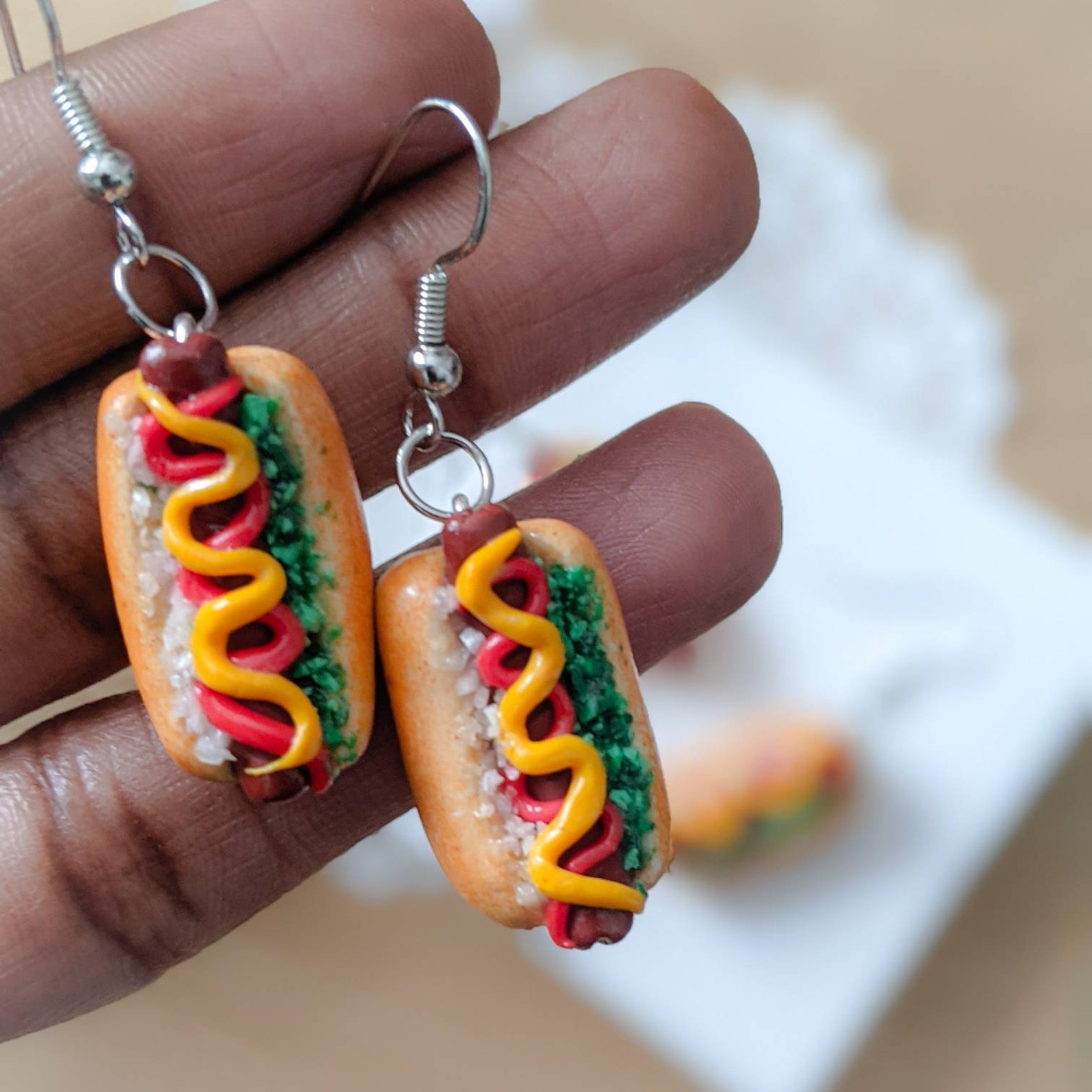 Hot Dog Earrings Miniature Hot Dog Jewelry & Accessories | Etsy