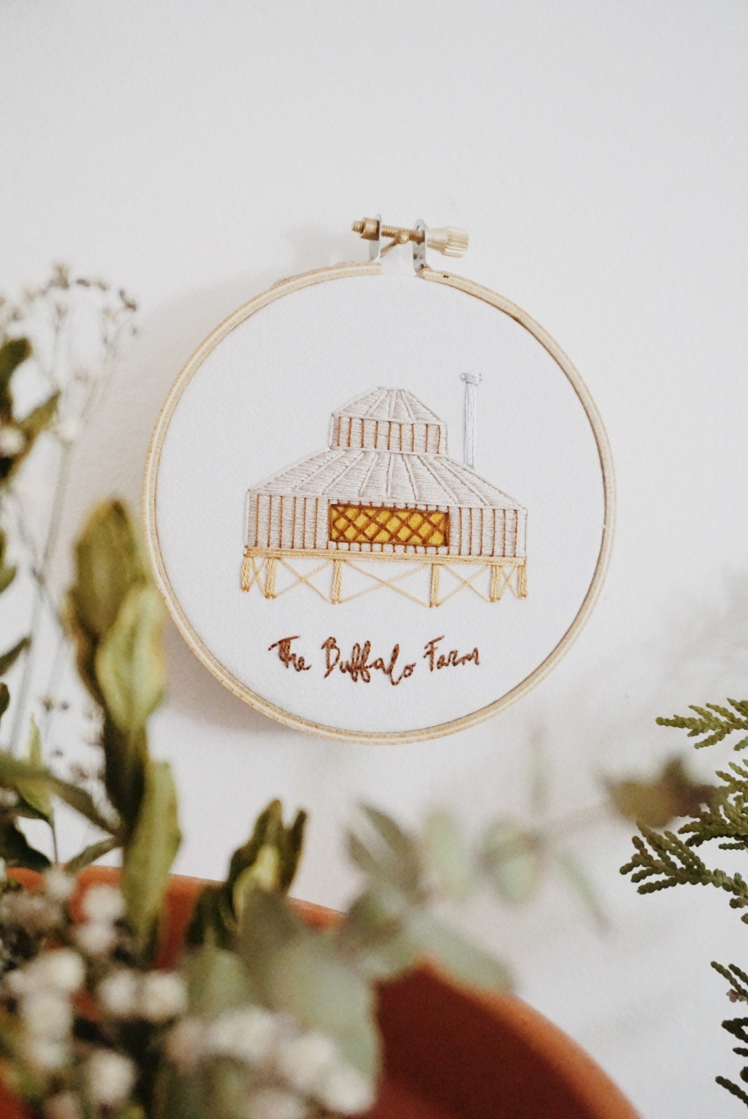 Hand Embroidery PDF Pattern | 4 Inch Yurt Embroidery Intermediate ...